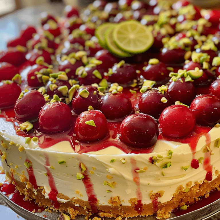 Luscious Lemon-Lime Cherry Pistachio Cheesecake September 27, 2025